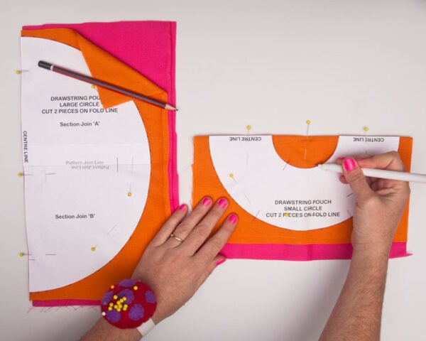 Round Drawstring Bag Sewing Pattern - with Pockets! | My Poppet Makes