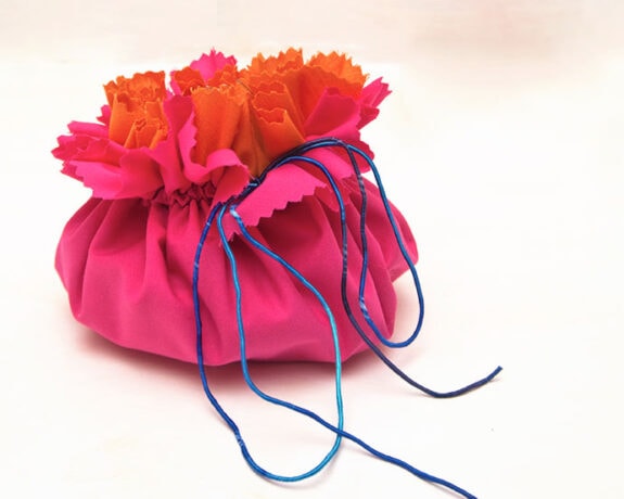 Round Drawstring Bag Sewing Pattern - with Pockets! | My Poppet Makes