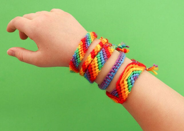 Kids Craft: Rainbow Friendship Bracelets | My Poppet Makes