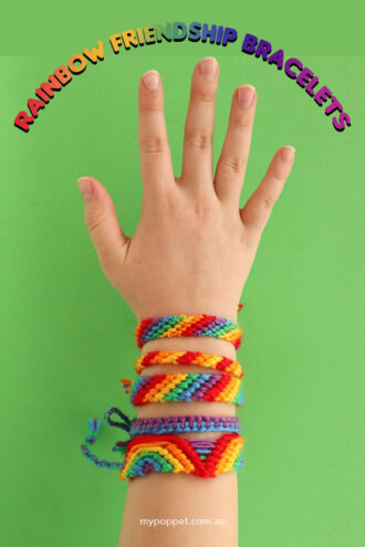 Kids Craft: Rainbow Friendship Bracelets | My Poppet Makes