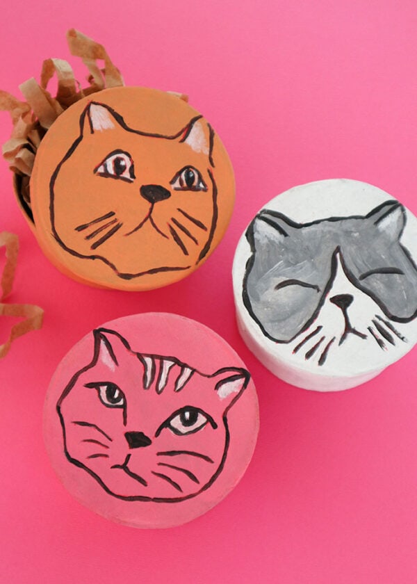 Hand Painted Cat Gift Boxes - For Cat Lovers! | My Poppet Makes