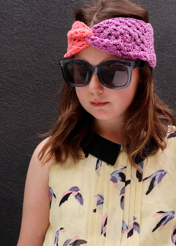 Colour Blocked Granny Square Headband | My Poppet Makes