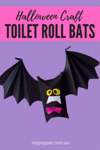 Halloween Craft: Toilet Paper Roll Bat | My Poppet Makes