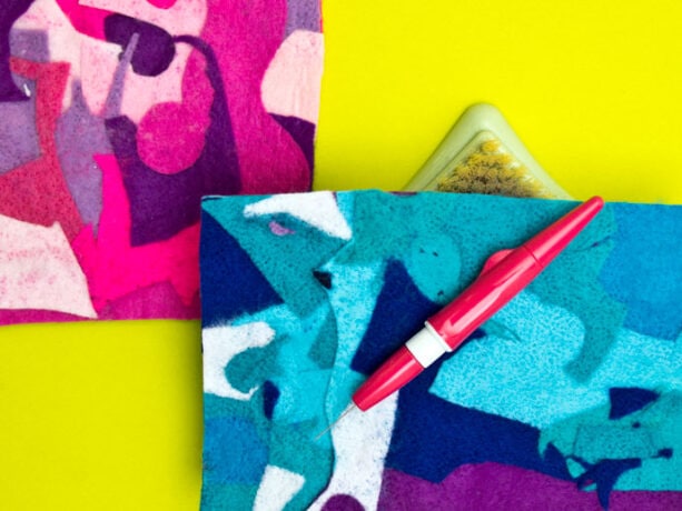 Upcycle Felt Scraps into Artistic Felt Sheets | My Poppet Makes