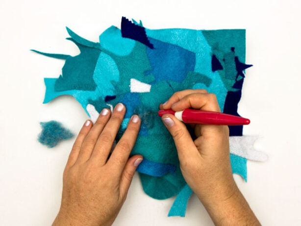 Upcycle Felt Scraps into Artistic Felt Sheets | My Poppet Makes