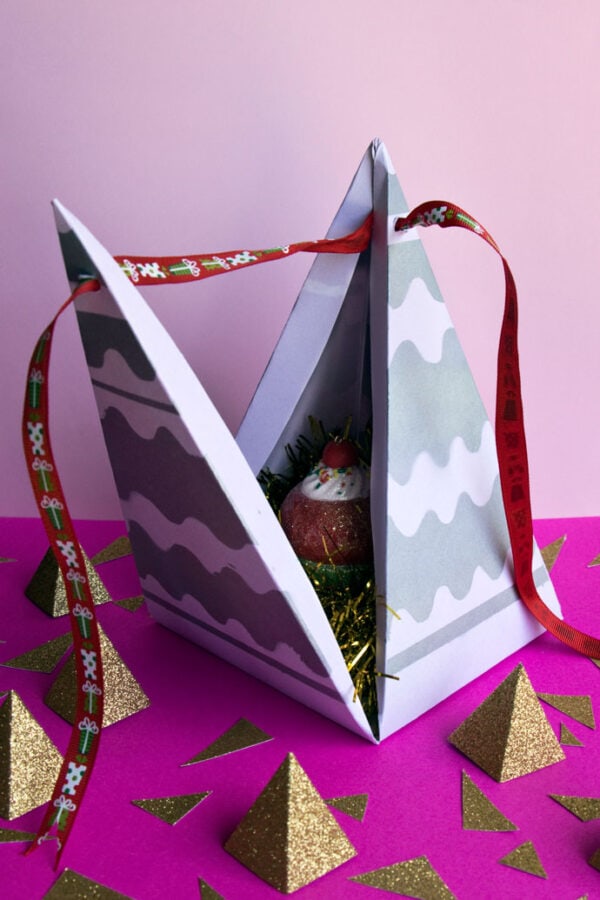 DIY Christmas Tree Gift Box to fill with Festive Treats | My Poppet Makes